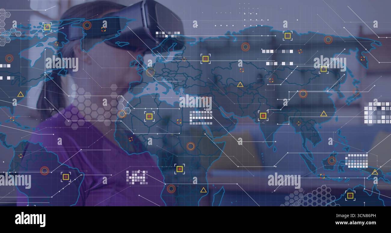 Woman exploring map indoors hi-res stock photography and images - Alamy