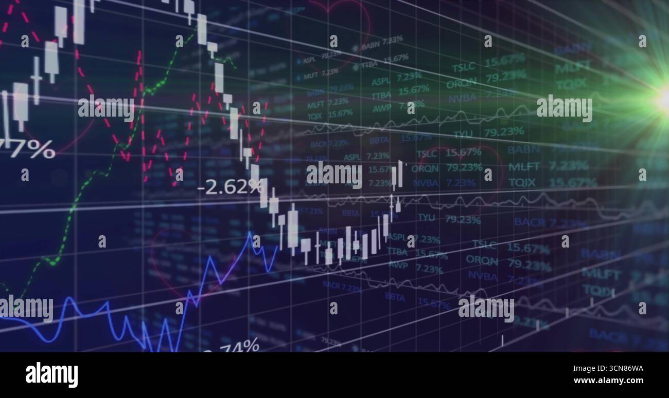 White candlestick chart fluctuating hi-res stock photography and images ...