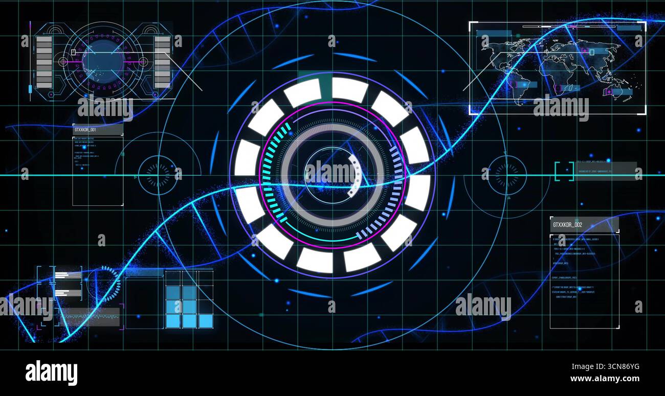 Purple neon concentric rings pulsing hi-res stock photography and ...