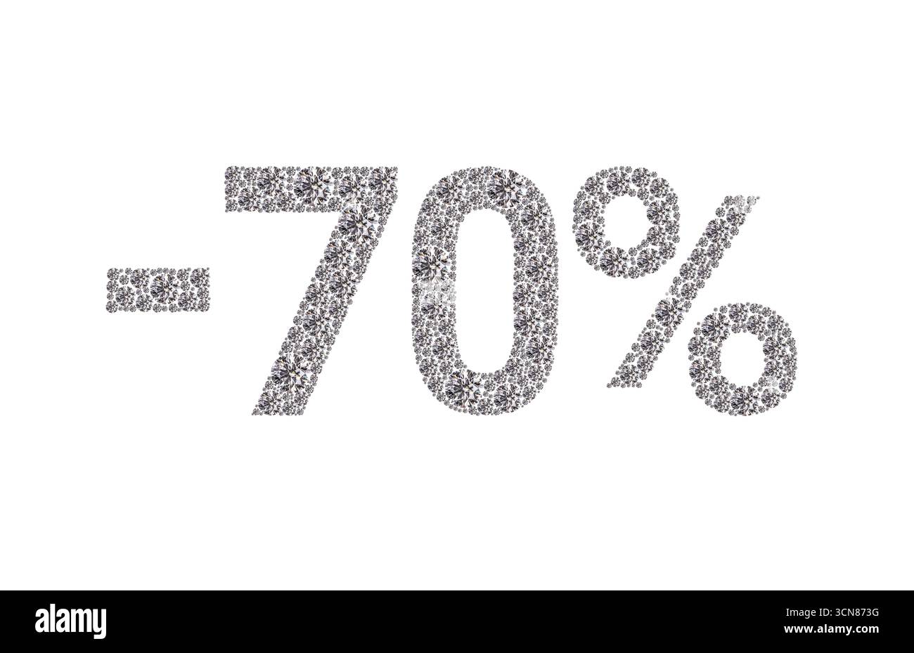 A close up of the number 70 with a diamond pattern surrounding it. The ...