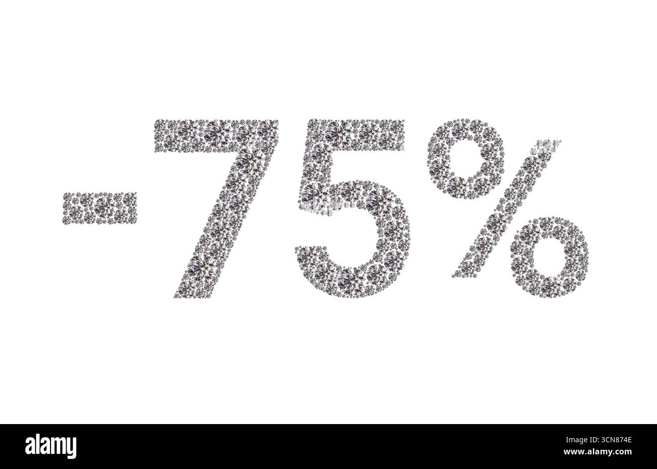 A close up of the number 75 with a diamond pattern. The number 75 is ...