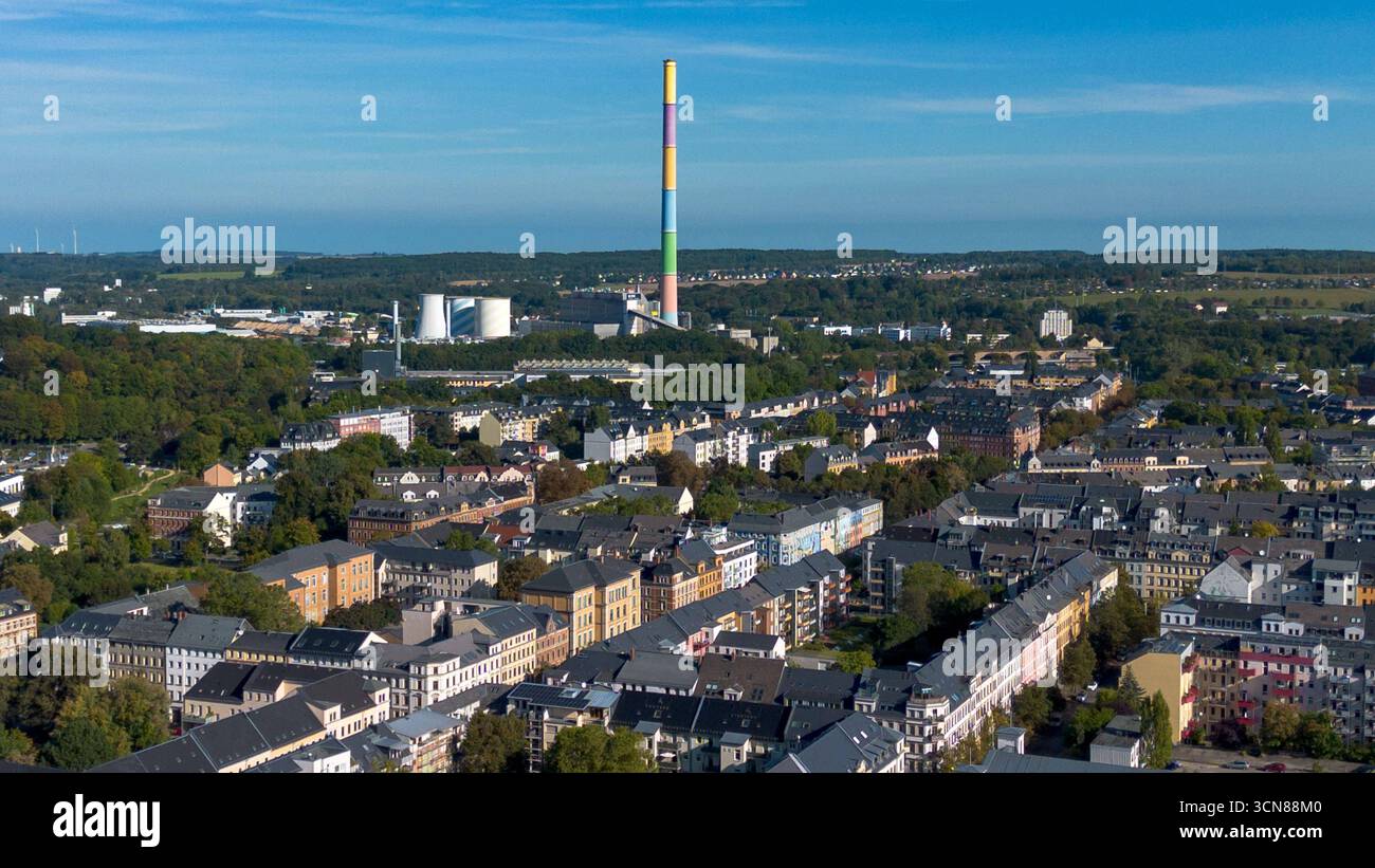 Luftbild Chemnitz 19.09.2025, Chemnitz, Luftbild, Blick in Richtung ...