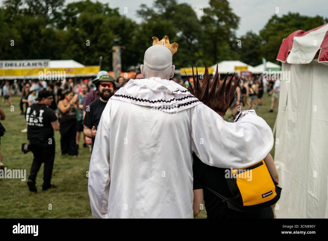 Puddles Pity Party poses for photographs at Riot Fest in Chicago, IL on ...