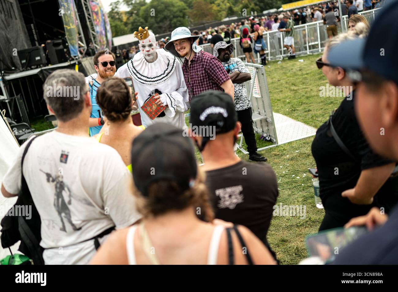 Puddles Pity Party poses for photographs at Riot Fest in Chicago, IL on ...