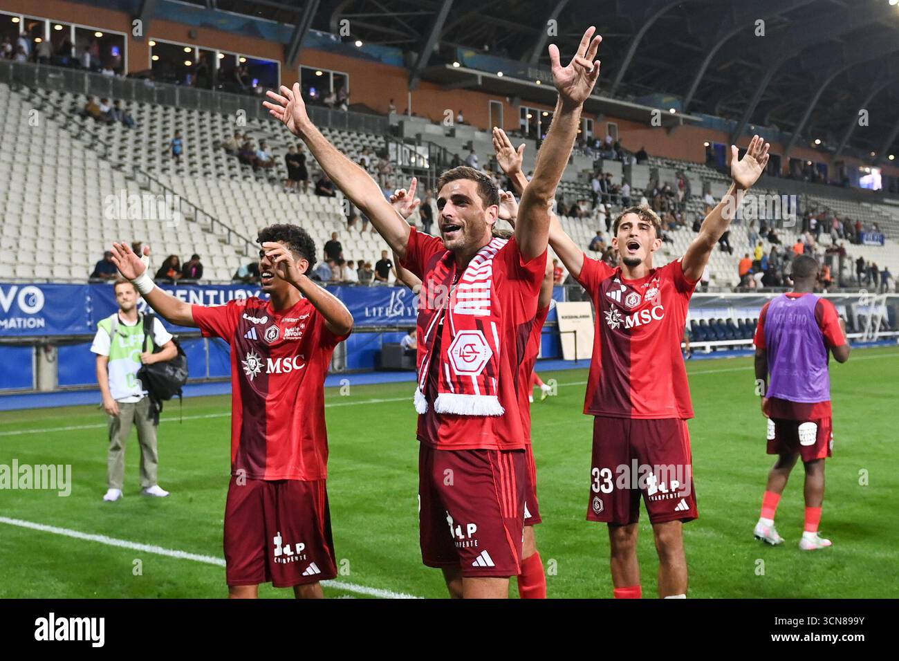 09 Thibault RAMBAUD (fca) - 33 Quentin PARIS (fca) during the Ligue 2 ...