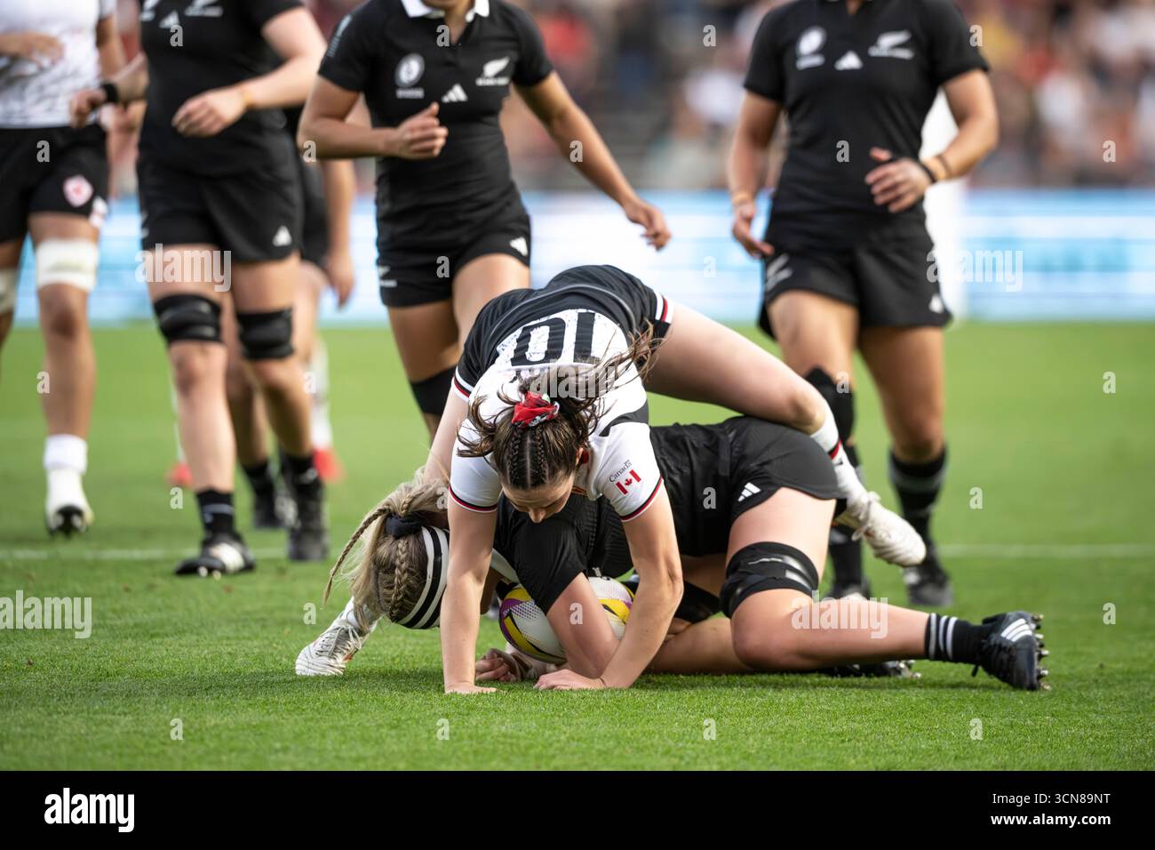 Women’s Rugby World Cup Semi Final Canada vs New Zealand match at Ashton Gate Stadium on 19 ...