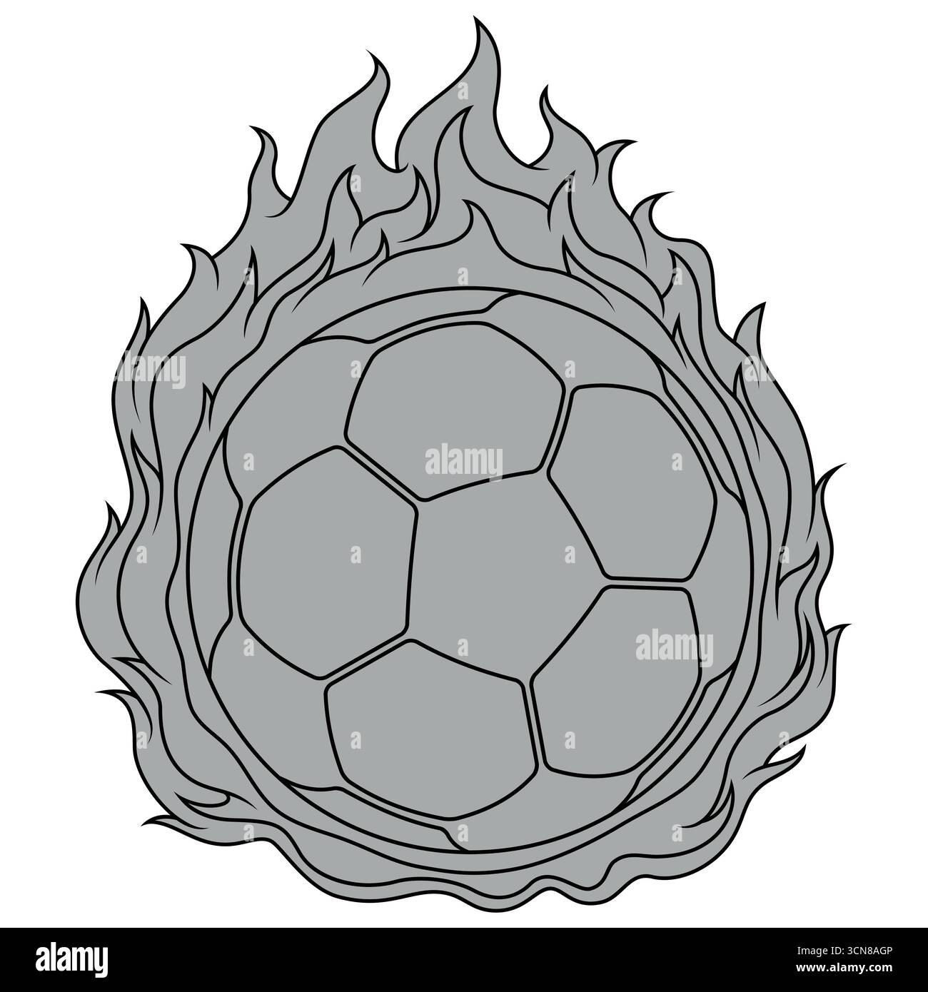 Soccer Ball on Fire, Soccer Ball for Team Sports, Burning Soccer Ball ...