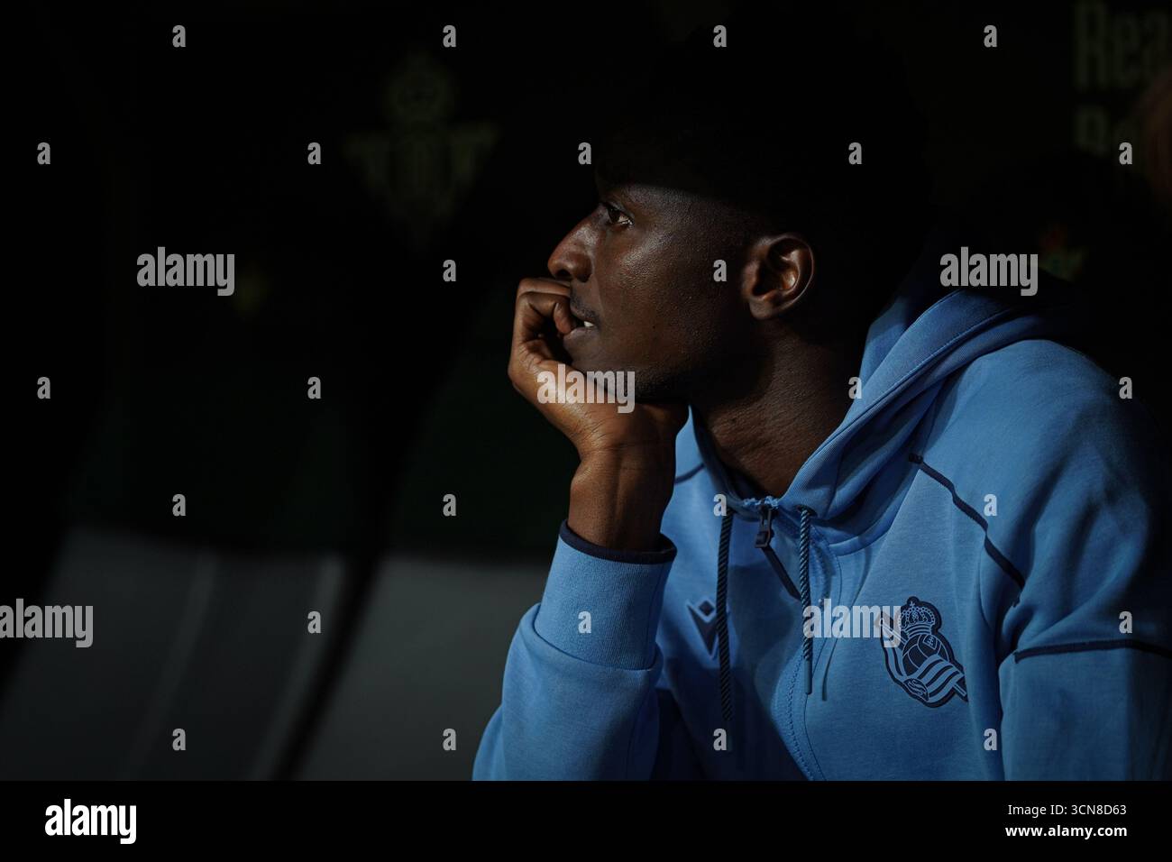 Seville, Spain. 19 September, 2025. Umar Sadiq (Real Sociedad) in the ...