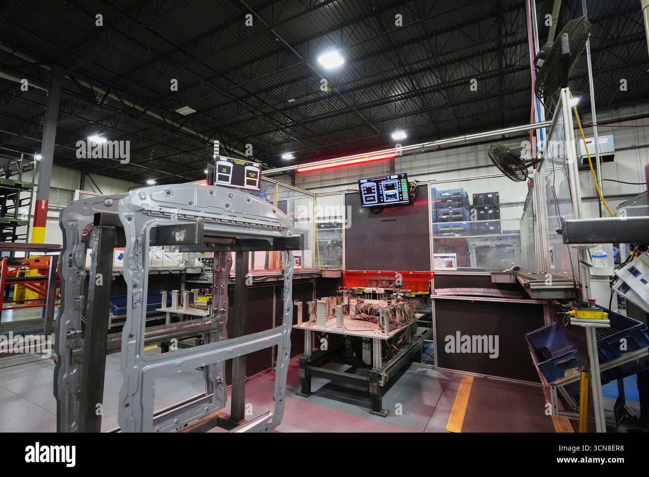 A workstation is seen at a facility for the Hatch Stamping Company ...