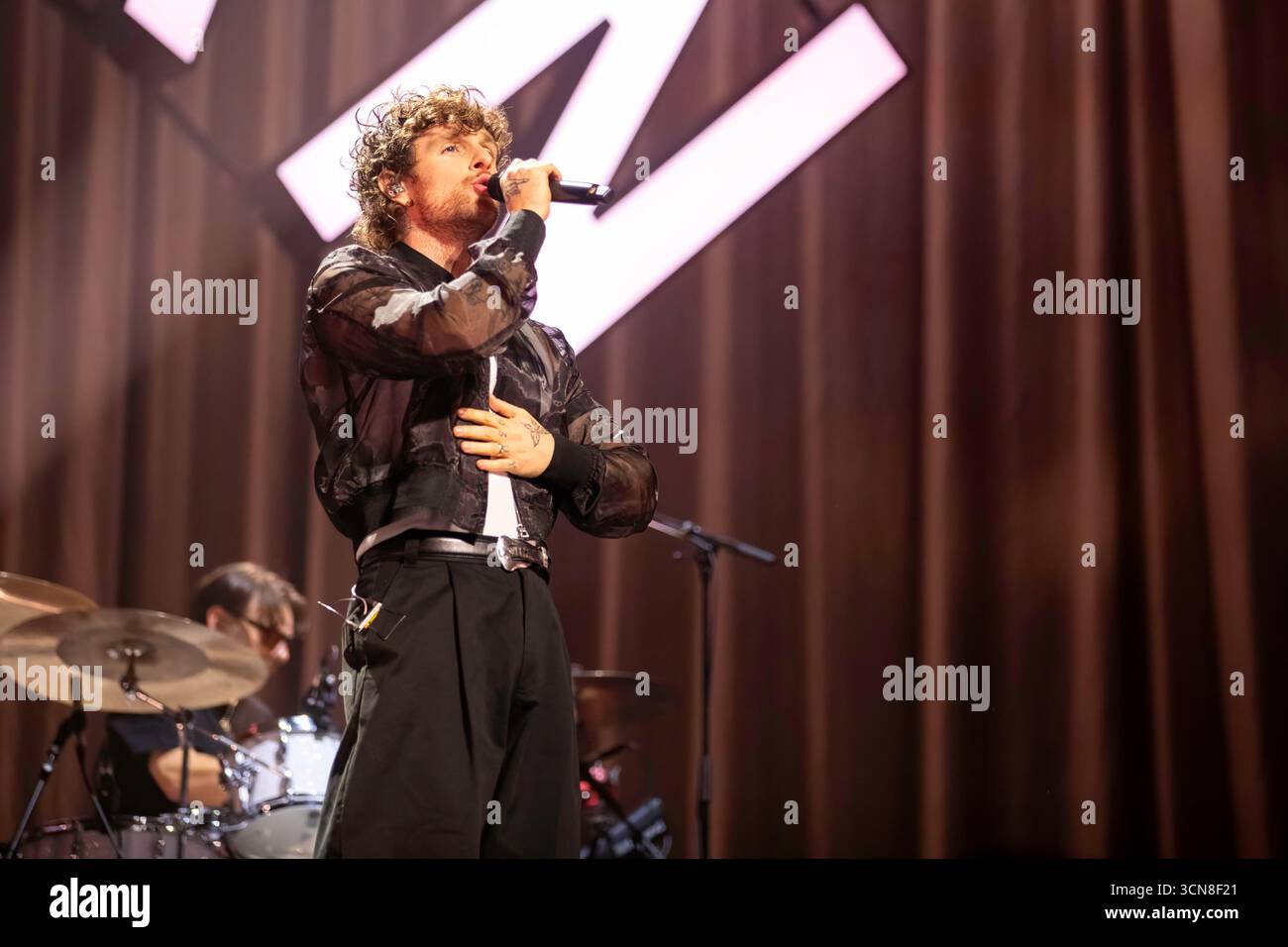 Manchester, England, 19th September, 2025. Tom Grennan playing the ...