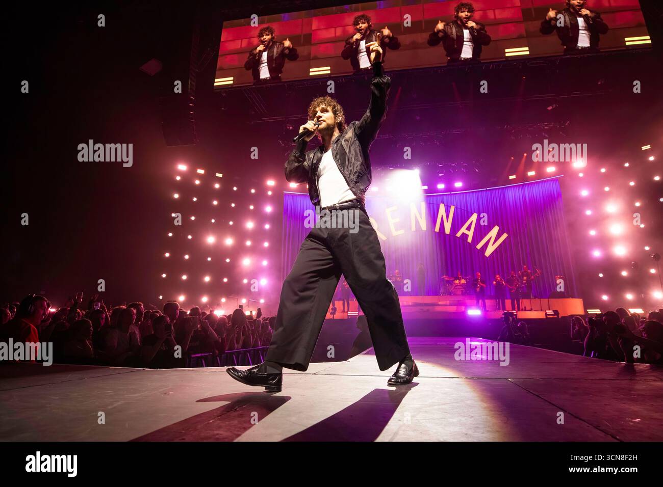 Manchester, England, 19th September, 2025. Tom Grennan playing the ...