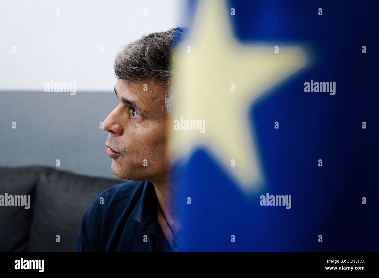 Venezuelan opposition leader Leopoldo Lopez during an interview for ...