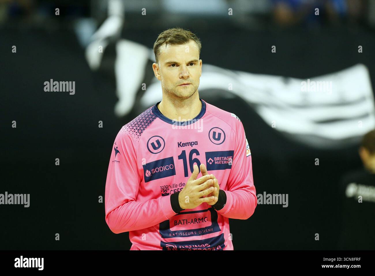 Mate SUNJIC of Cesson-Rennes MH during the French championship, Liqui ...