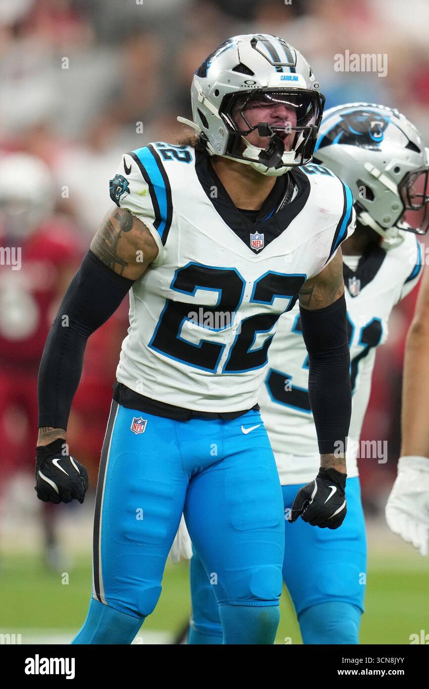Carolina Panthers safety Lathan Ransom (22) lines up against the ...