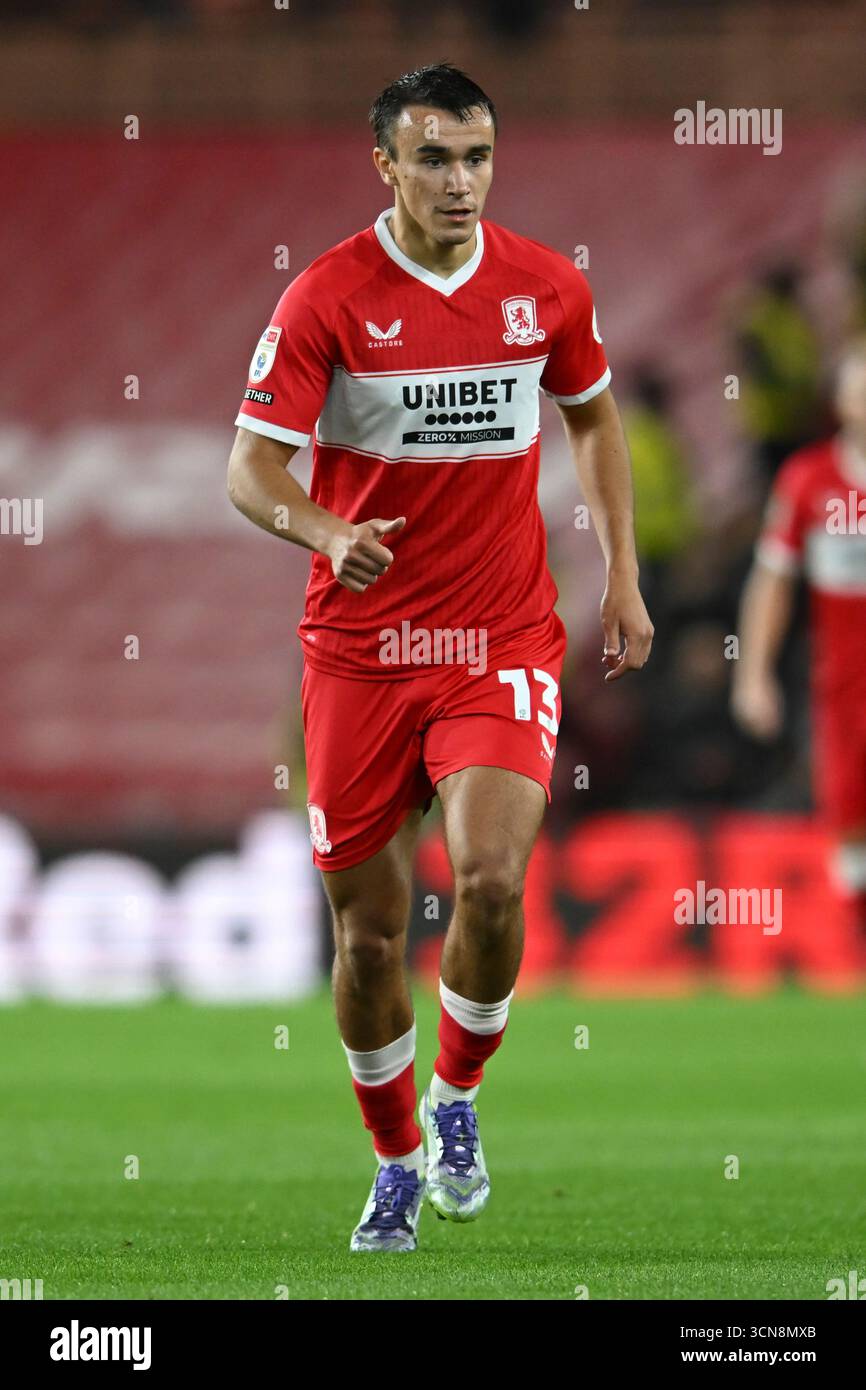 David Strelec of Middlesbrough during the Sky Bet Championship match ...