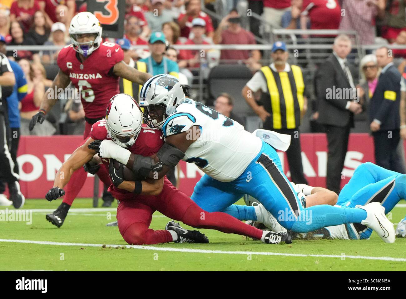 Arizona Cardinals wide receiver Michael Wilson (14) scores a touch down ...