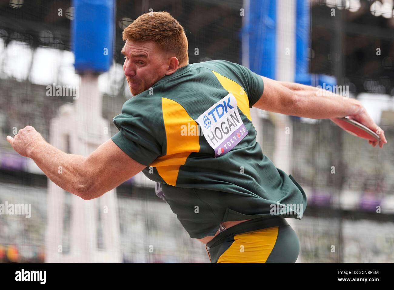 South Africa's Victor Hogan competes in the men's discus throw ...