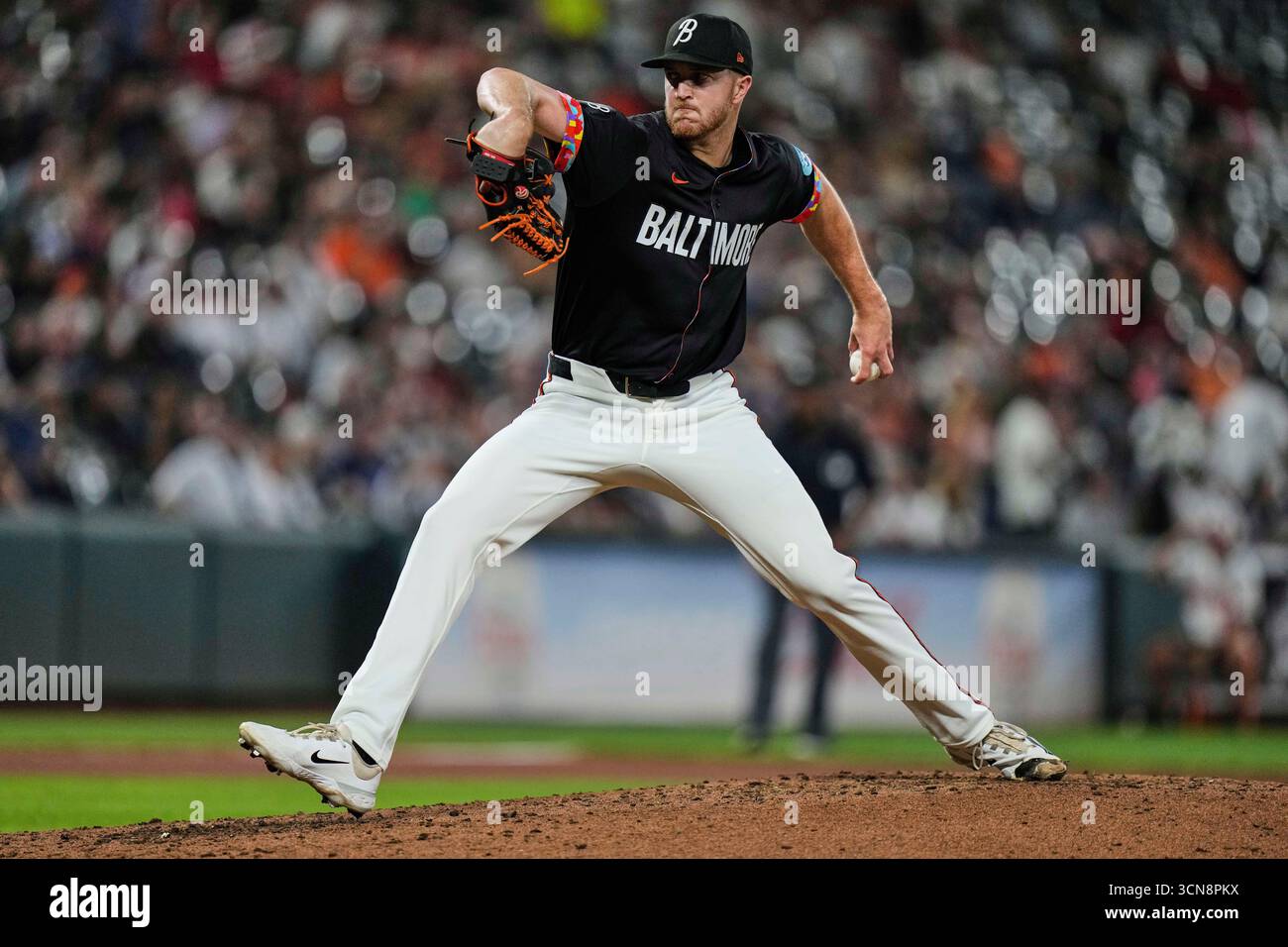 Baltimore Orioles starting pitcher Trevor Rogers delivers during the ...