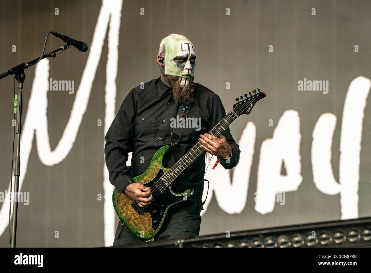 Greg Tribbett of Mudvayne performs during the Louder Than Life music ...
