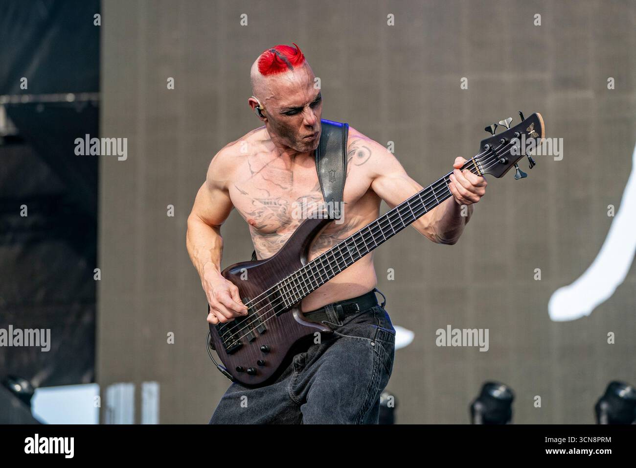 Ryan Martinie of Mudvayne performs during the Louder Than Life music ...