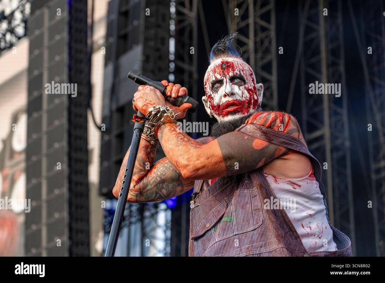 Chad Gray of Mudvayne performs during the Louder Than Life music festival on Friday, Sept. 19 ...