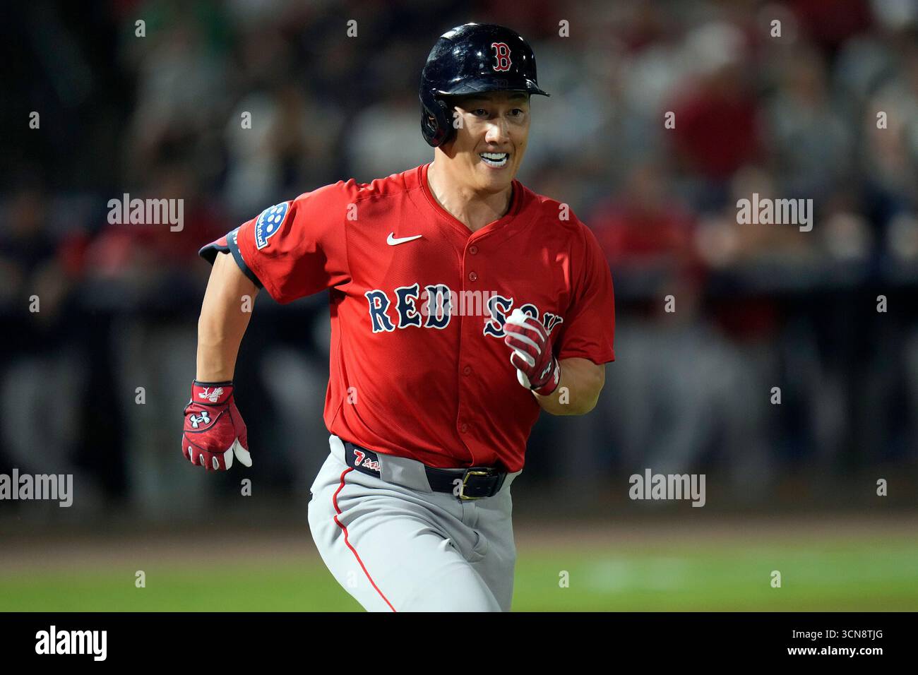 Boston Red Sox's Masataka Yoshida, of Japan, grounds out against Tampa ...