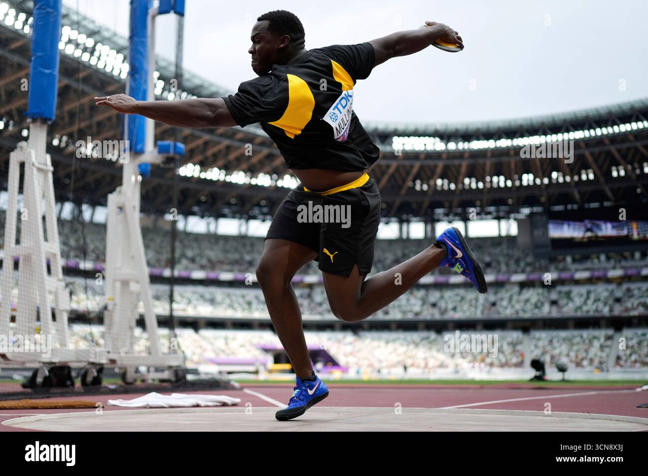 Jamaica's Ralford Mullings competes during the men's discus throw ...