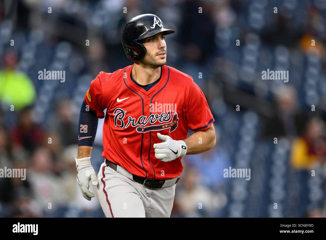 Atlanta Braves' Matt Olson in action during a baseball game against the ...
