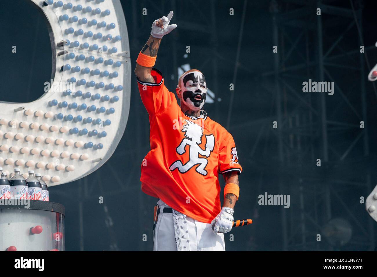 Shaggy 2 Dope of Insane Clown Posse performs during the Louder Than Life music festival on ...
