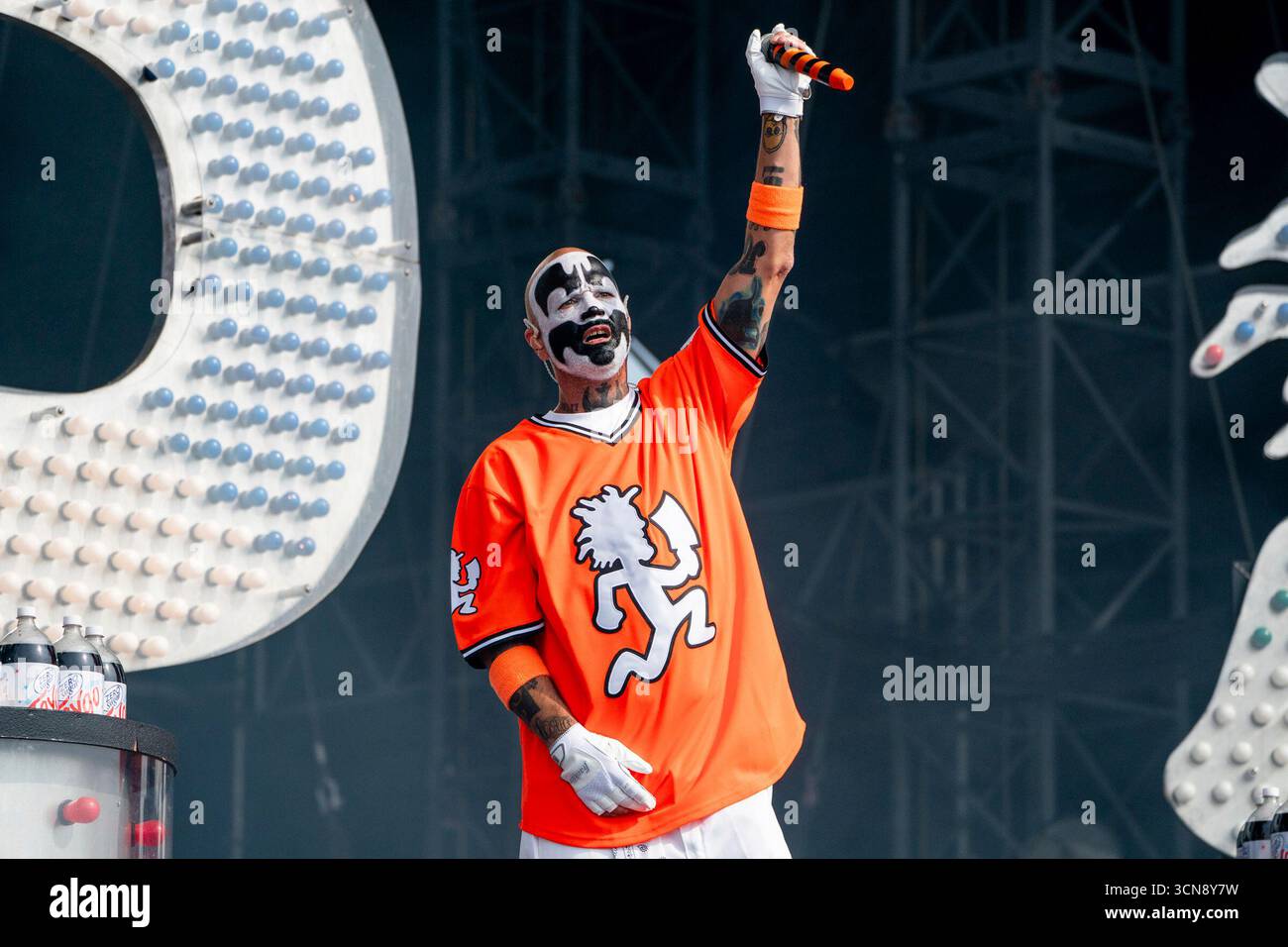 Shaggy 2 Dope of Insane Clown Posse performs during the Louder Than Life music festival on ...