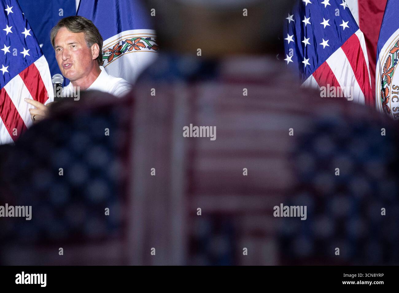 Virginia Gov. Glenn Youngkin speaks at a campaign rally for Republican ...
