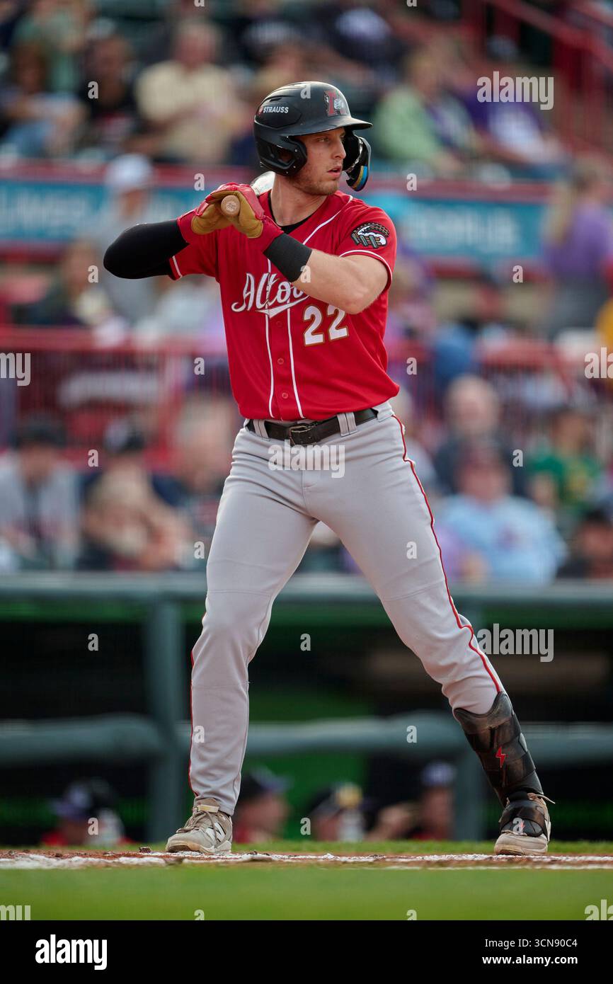 Altoona Curve Nick Cimillo (22) bats during an MiLB Eastern League ...