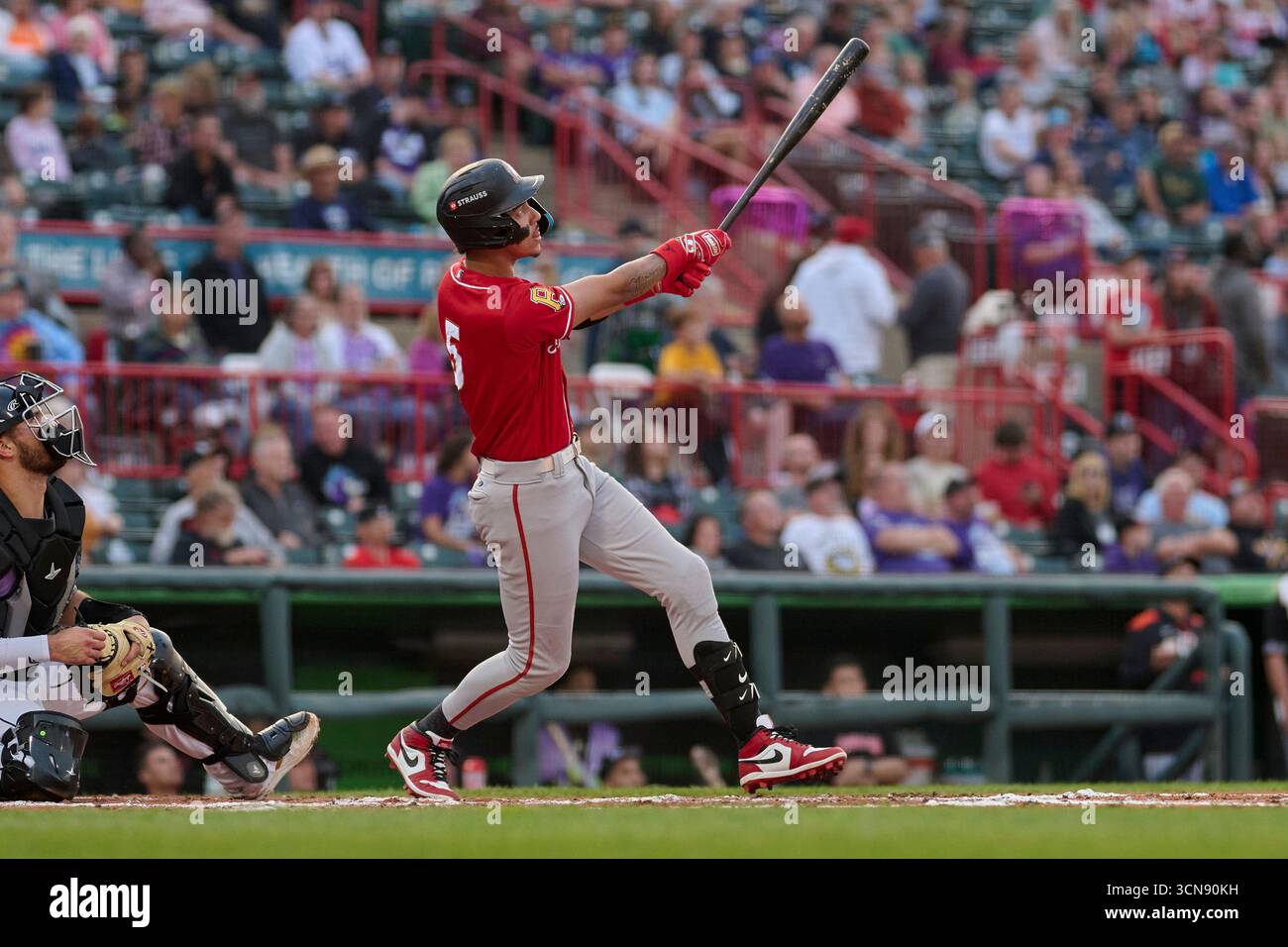 Altoona Curve Javier Rivas (5) bats during an MiLB Eastern League ...