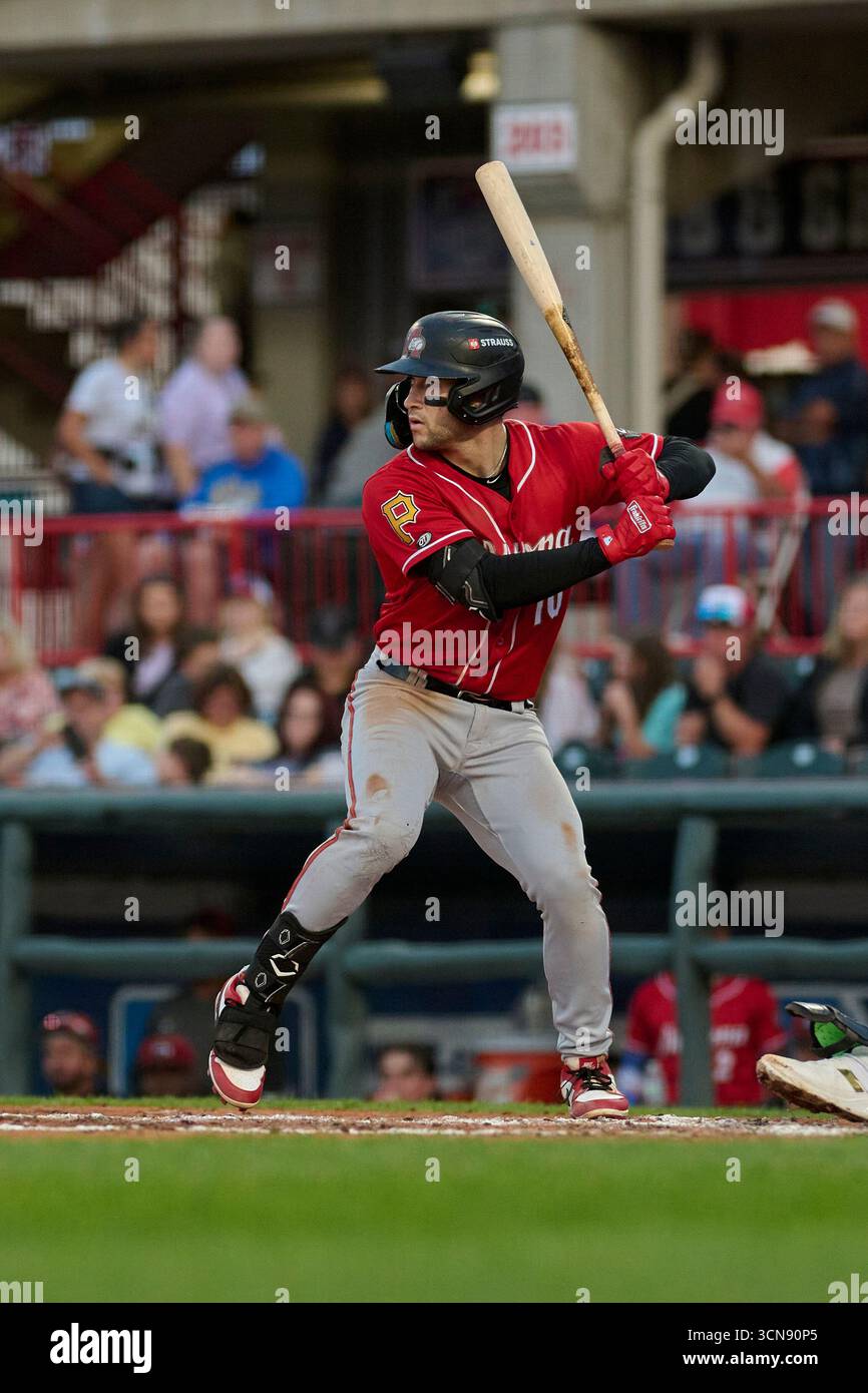 Altoona Curve Duce Gourson (10) bats during an MiLB Eastern League ...
