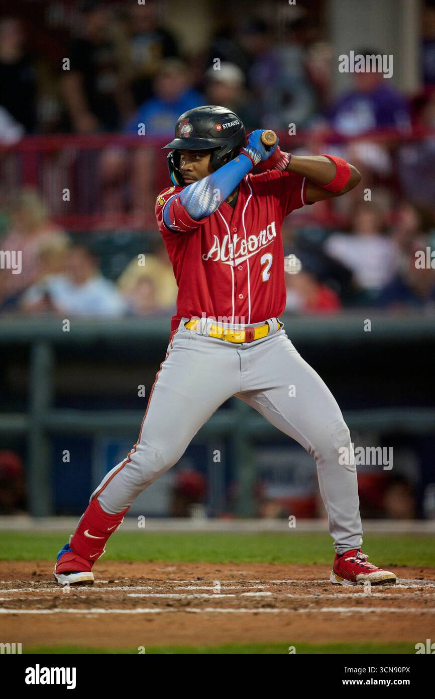 Altoona Curve Termarr Johnson (2) bats during an MiLB Eastern League ...