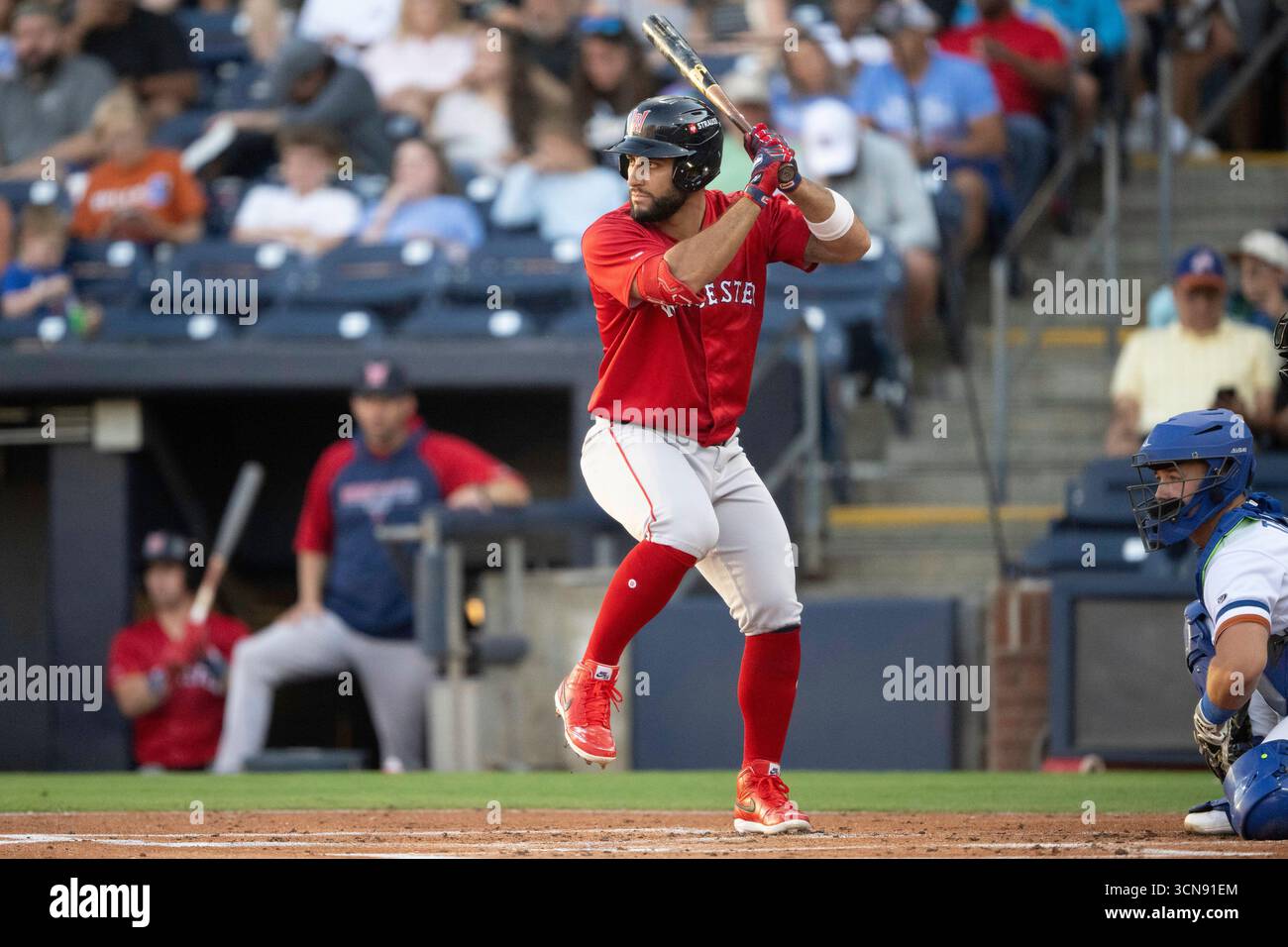 Abraham Toro (31) of the Worcester Red Sox at bat during an ...