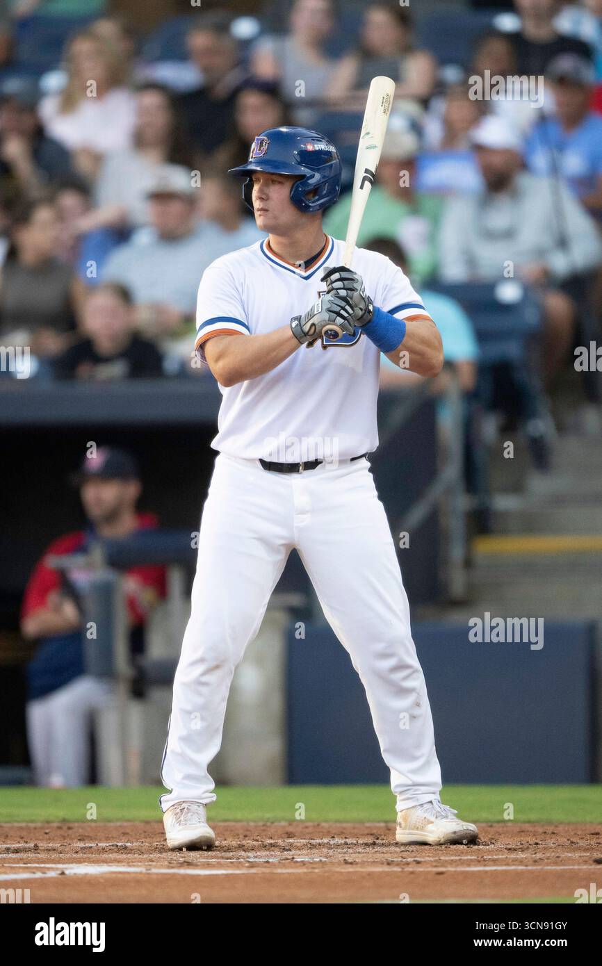 Matt Thaiss (24) of the Durham Bulls at bat during an International ...