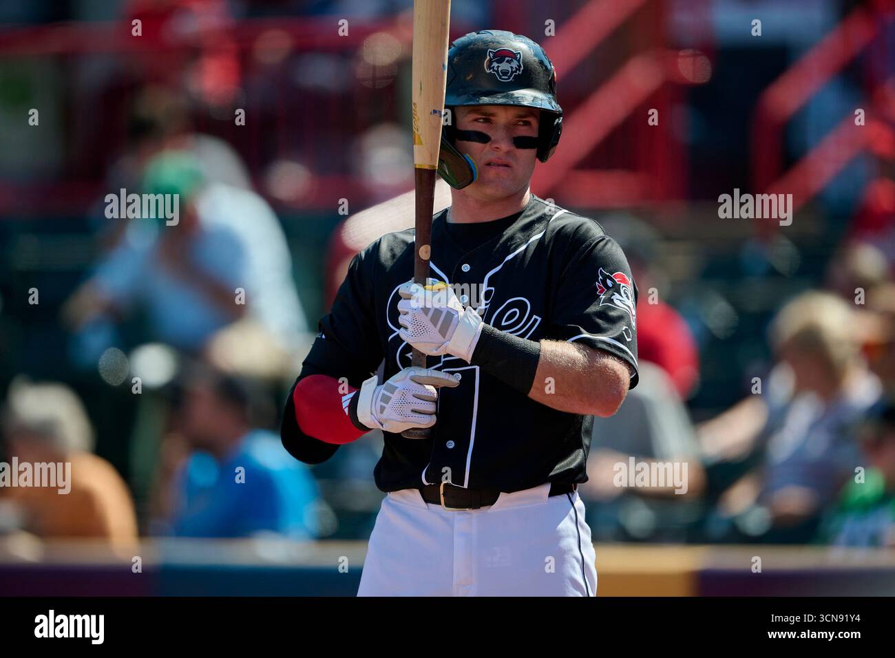 Erie SeaWolves Kevin McGonigle (2) on deck during an MiLB Eastern ...