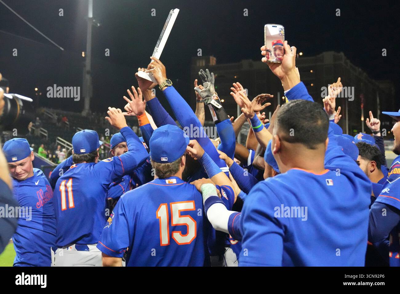 Brooklyn Cyclones Players Celebrate Winning The South Atlantic League