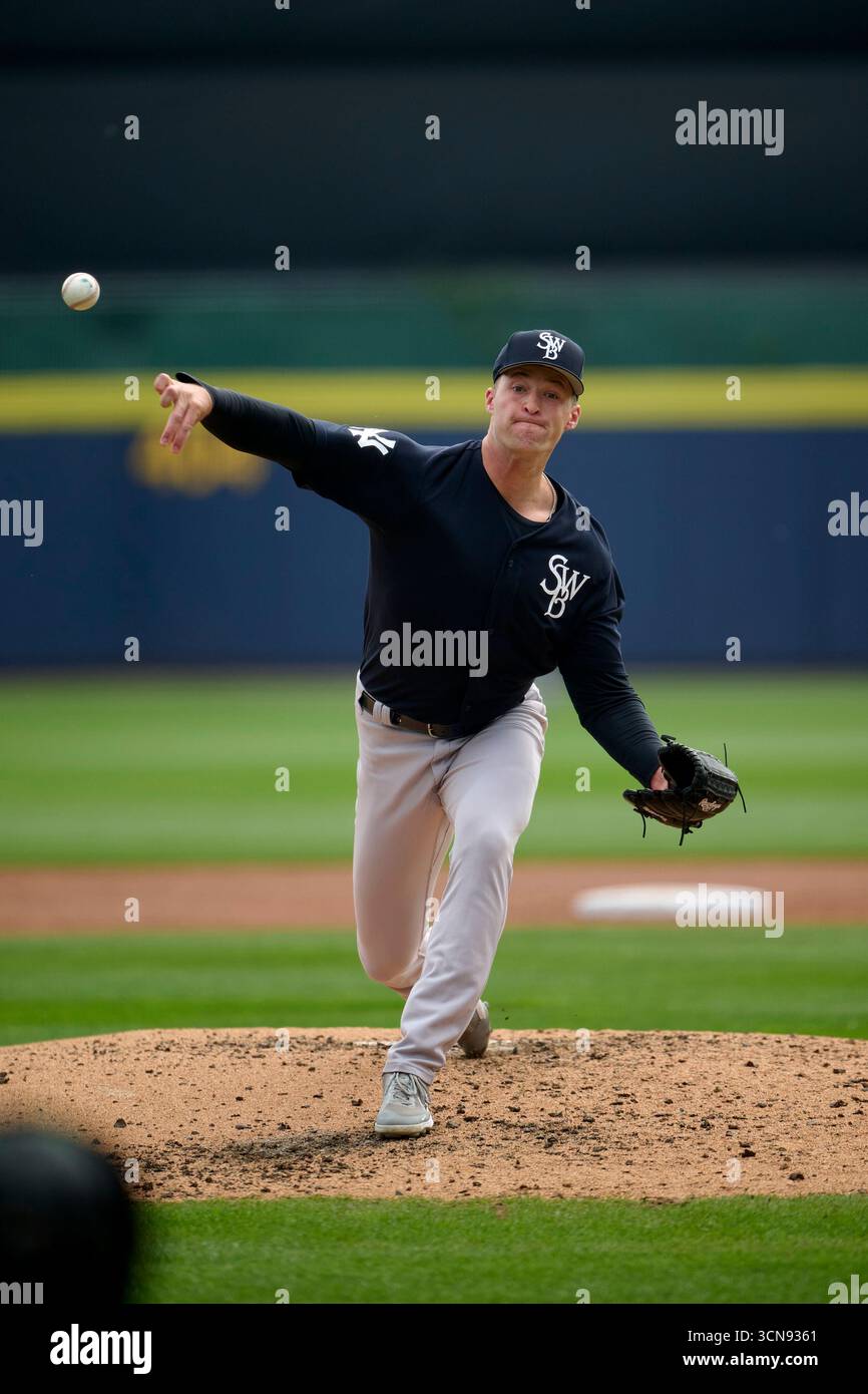 Scranton/Wilkes-Barre RailRiders pitcher Bailey Dees (44) during an ...