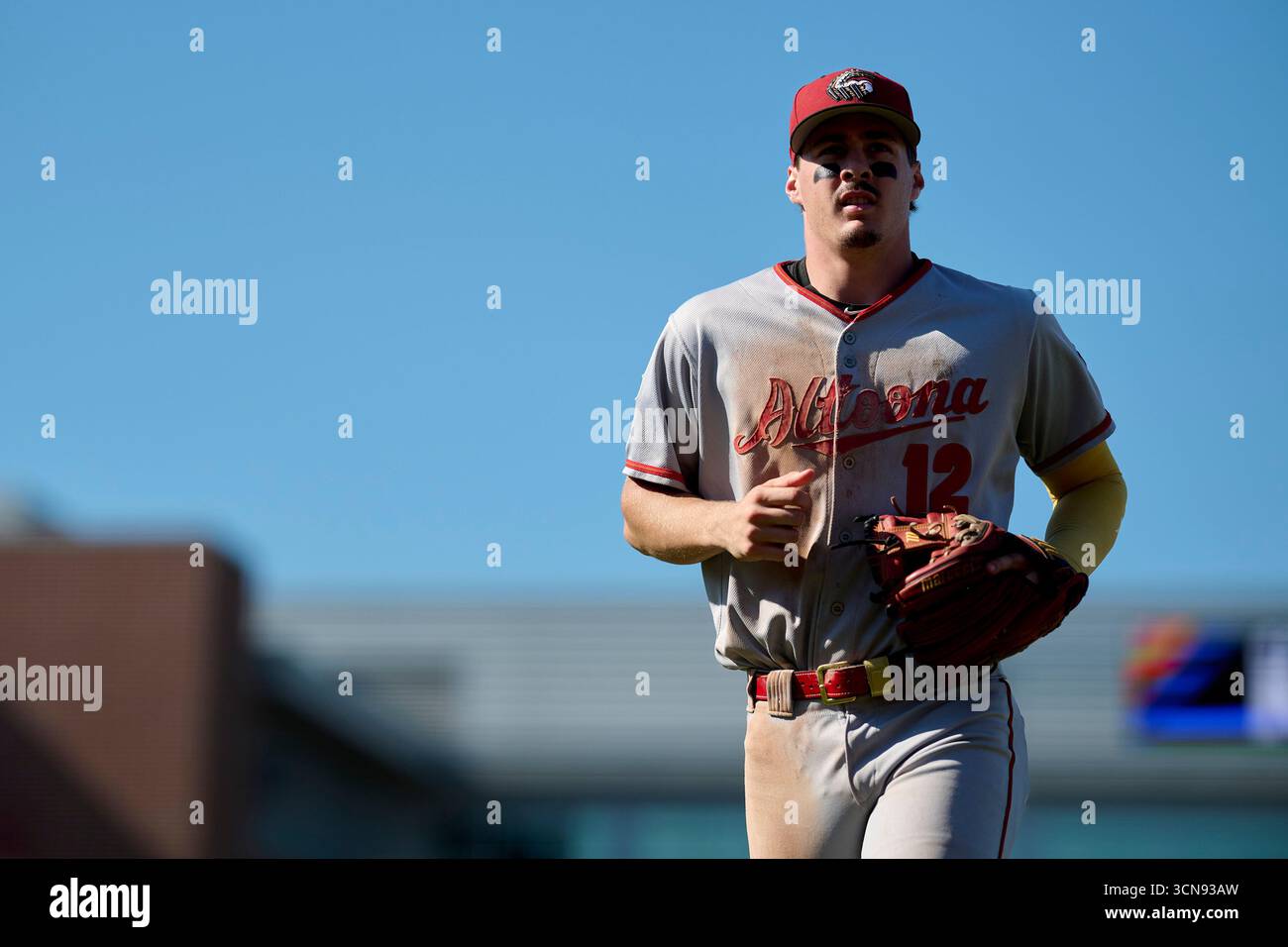 Altoona Curve shortstop Konnor Griffin (12) jogs to the dugout during ...