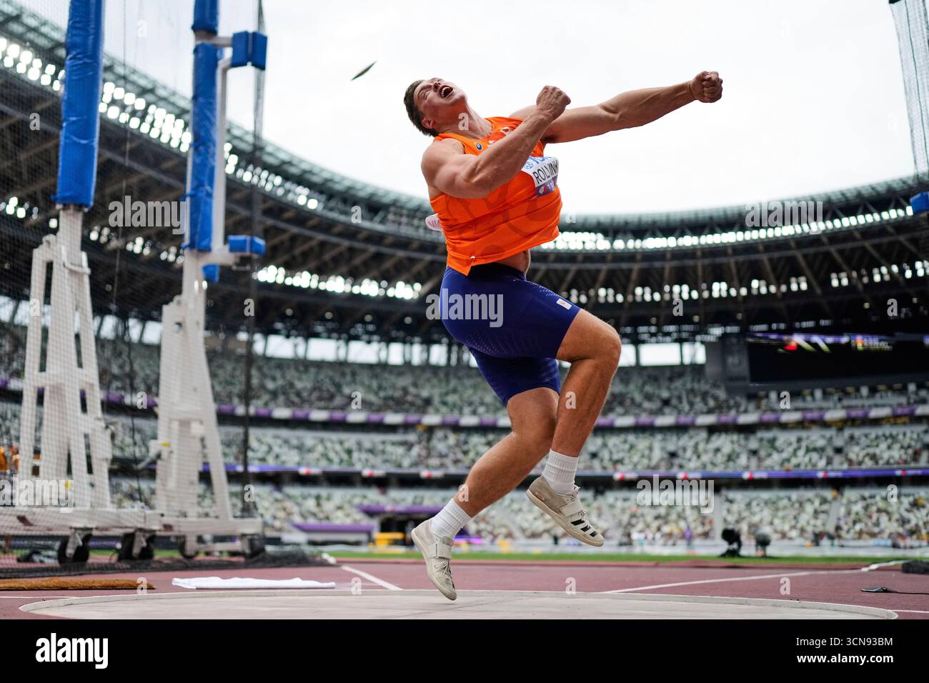 Netherlands' Ruben Rolvink competes during the men's discus throw ...