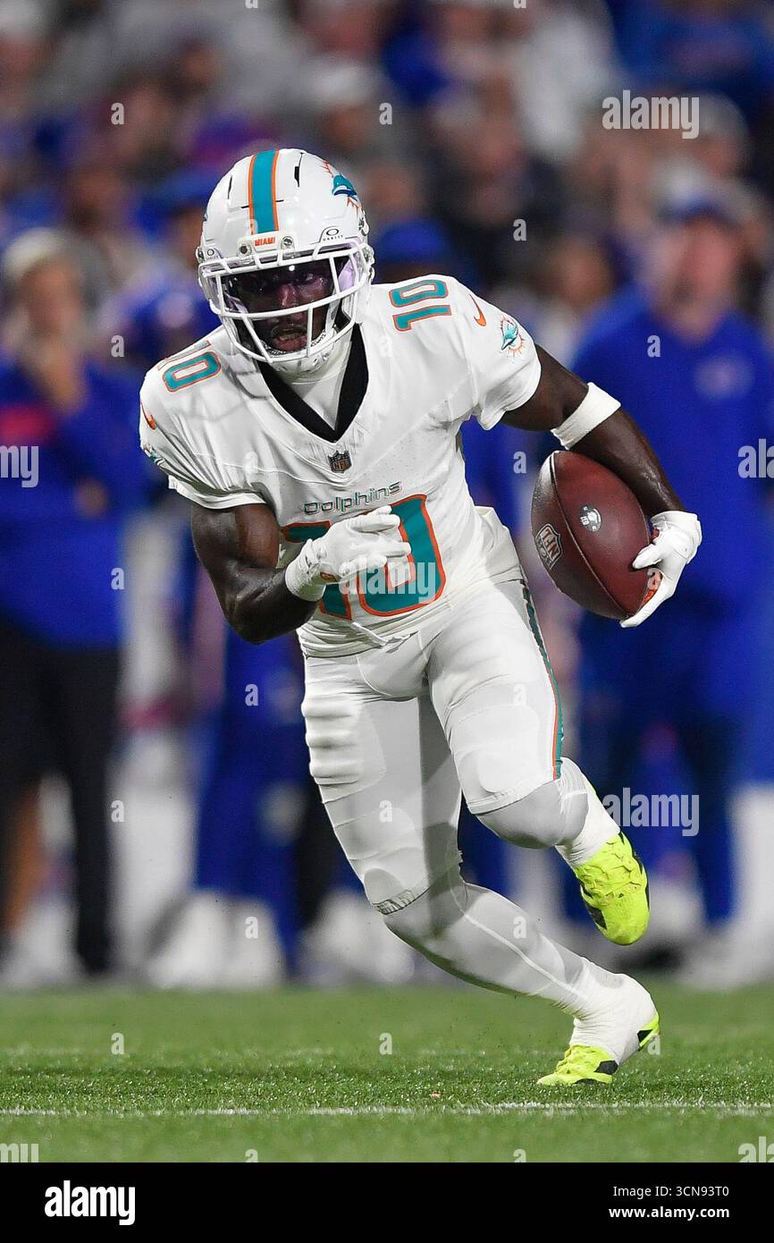 Miami Dolphins wide receiver Tyreek Hill (10) runs with the ball during ...
