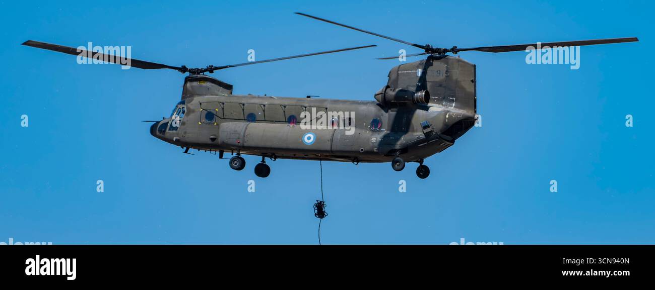 Boeing CH-47 Chinook at AFW 2025 in Tanagra, Greece Stock Photo - Alamy