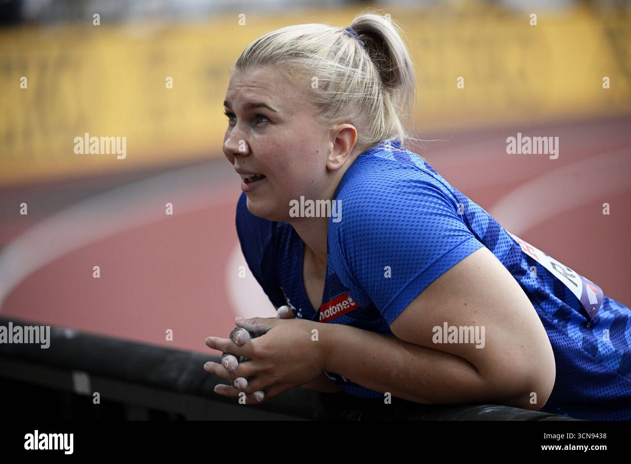 Eveliina Rouvali of Finland competes during the women's shot put ...