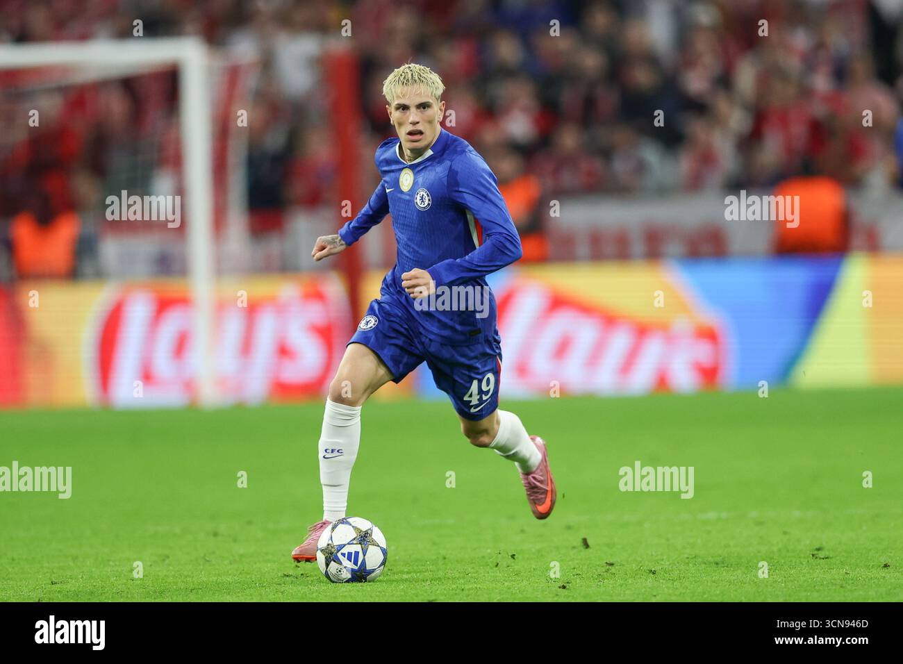 Alejandro Garnacho of Chelsea F.C. seen in action during the UEFA ...