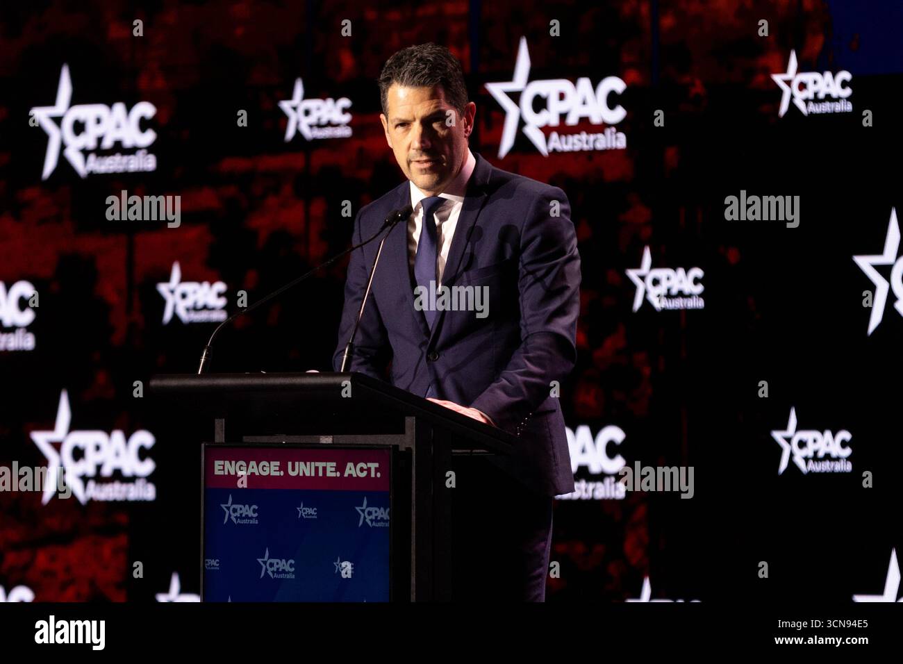 Liberal Senator Alex Antic speaks during the CPAC Conference, at the ...