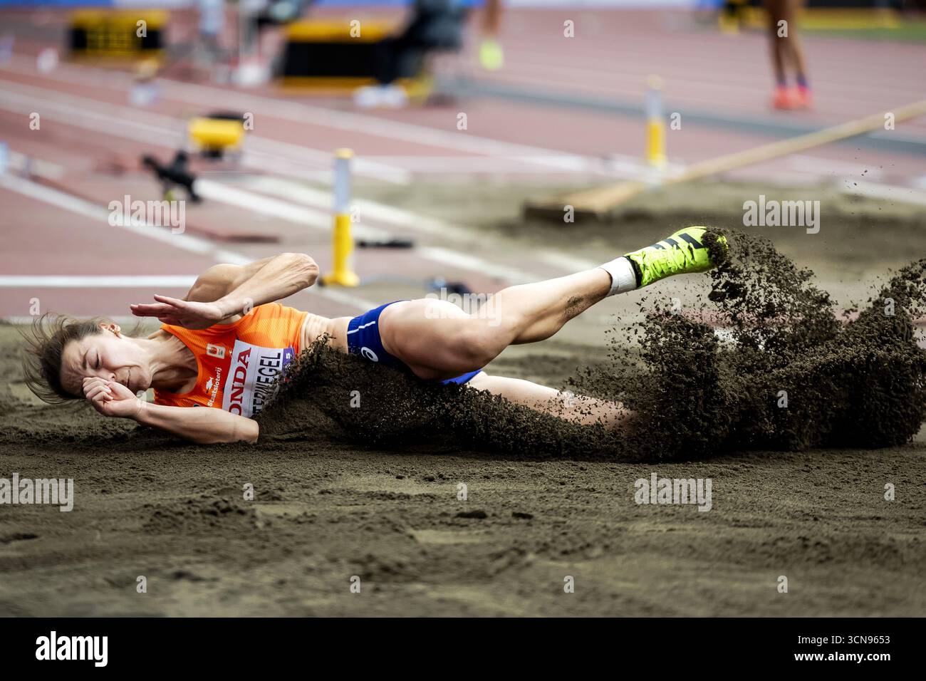 TOKYO - Emma Oosterwegel in the long jump of the heptathlon at the ...