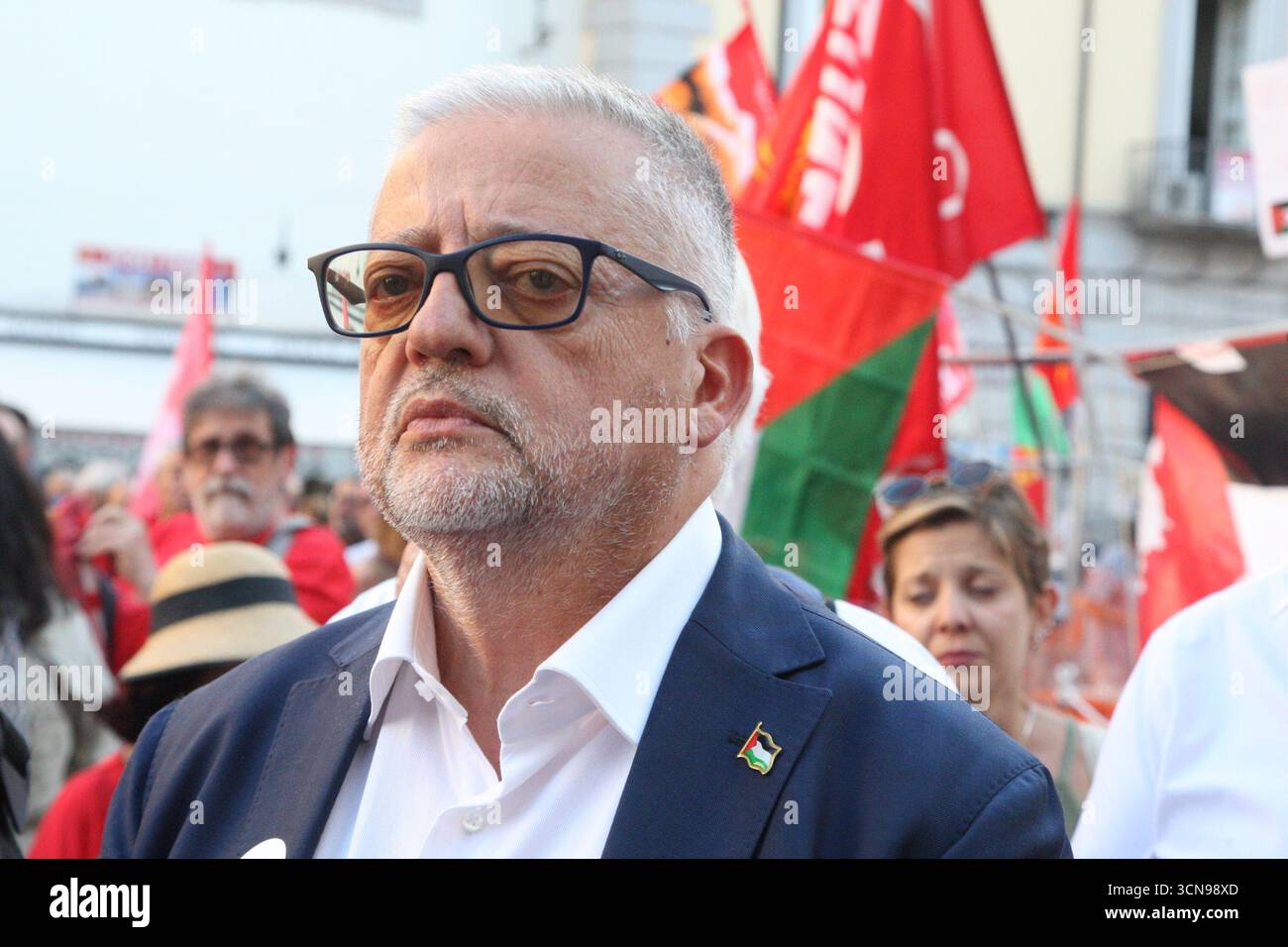 Nicola Ricci, General Secretary of the CGIL Naples and Campania Union ...