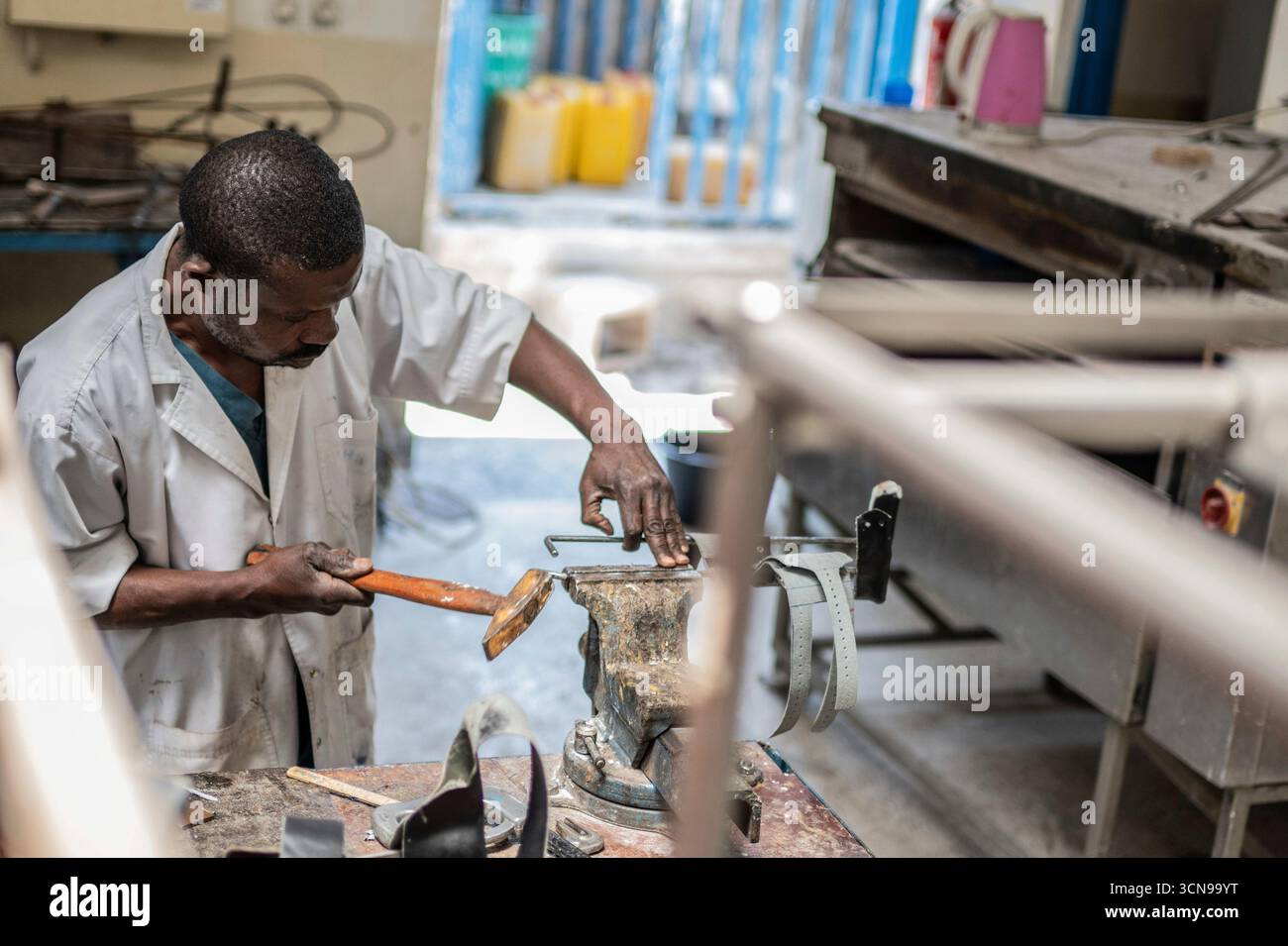 Protectics are manufactured by hand at an orthopedic center run by the ...